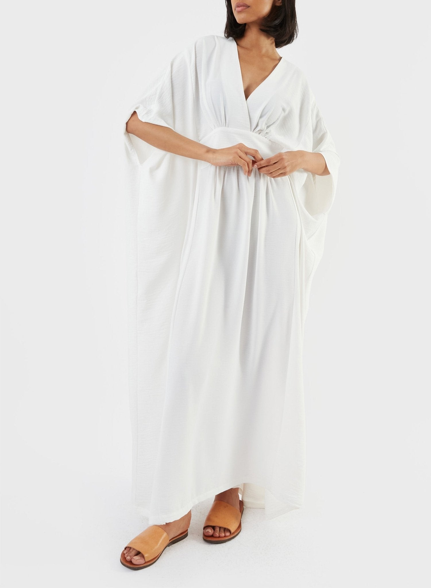 White Kaftan Dress | Meg